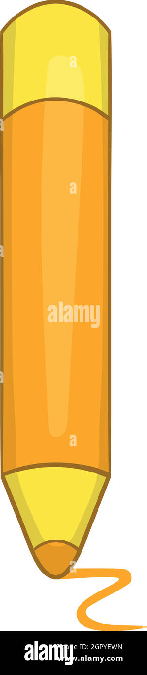 Yellow pencil icon, cartoon style Stock Vector Image & Art - Alamy