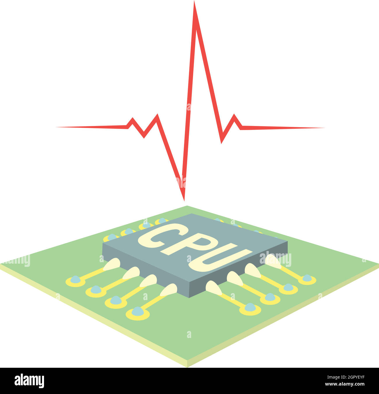 High CPU temperature icon, cartoon style Stock Vector Image & Art - Alamy