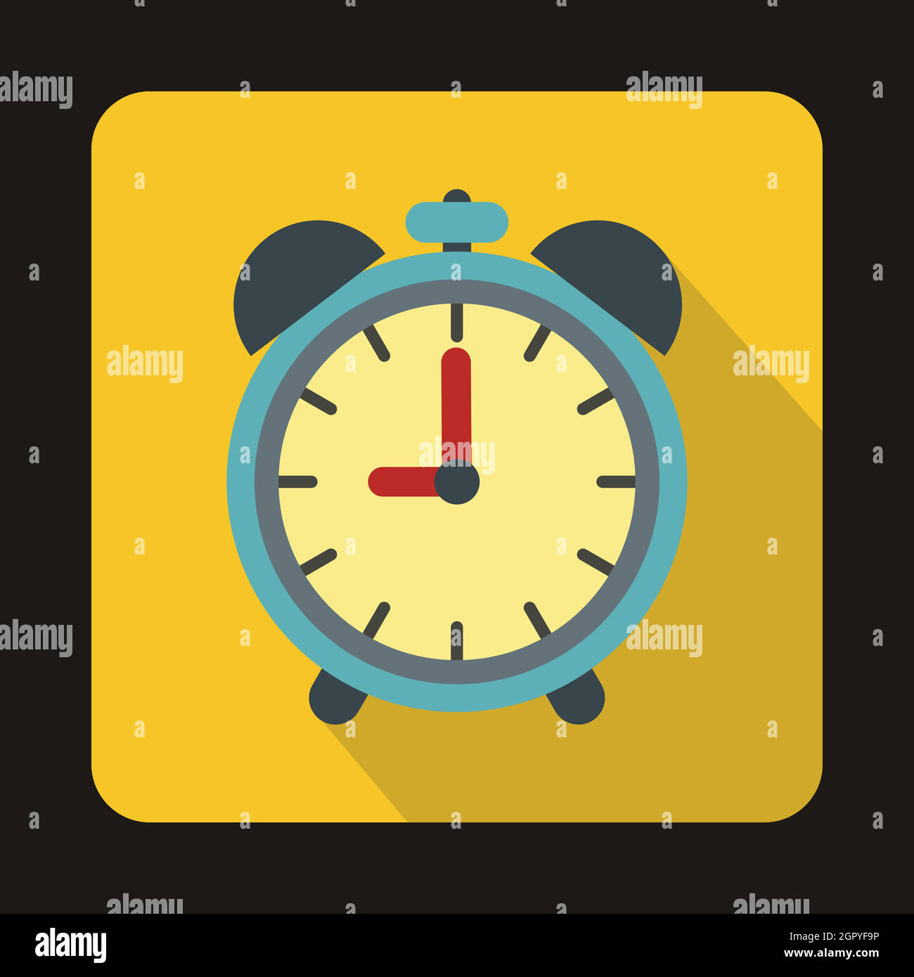 Alarm clock icon in flat style Stock Vector Image & Art - Alamy