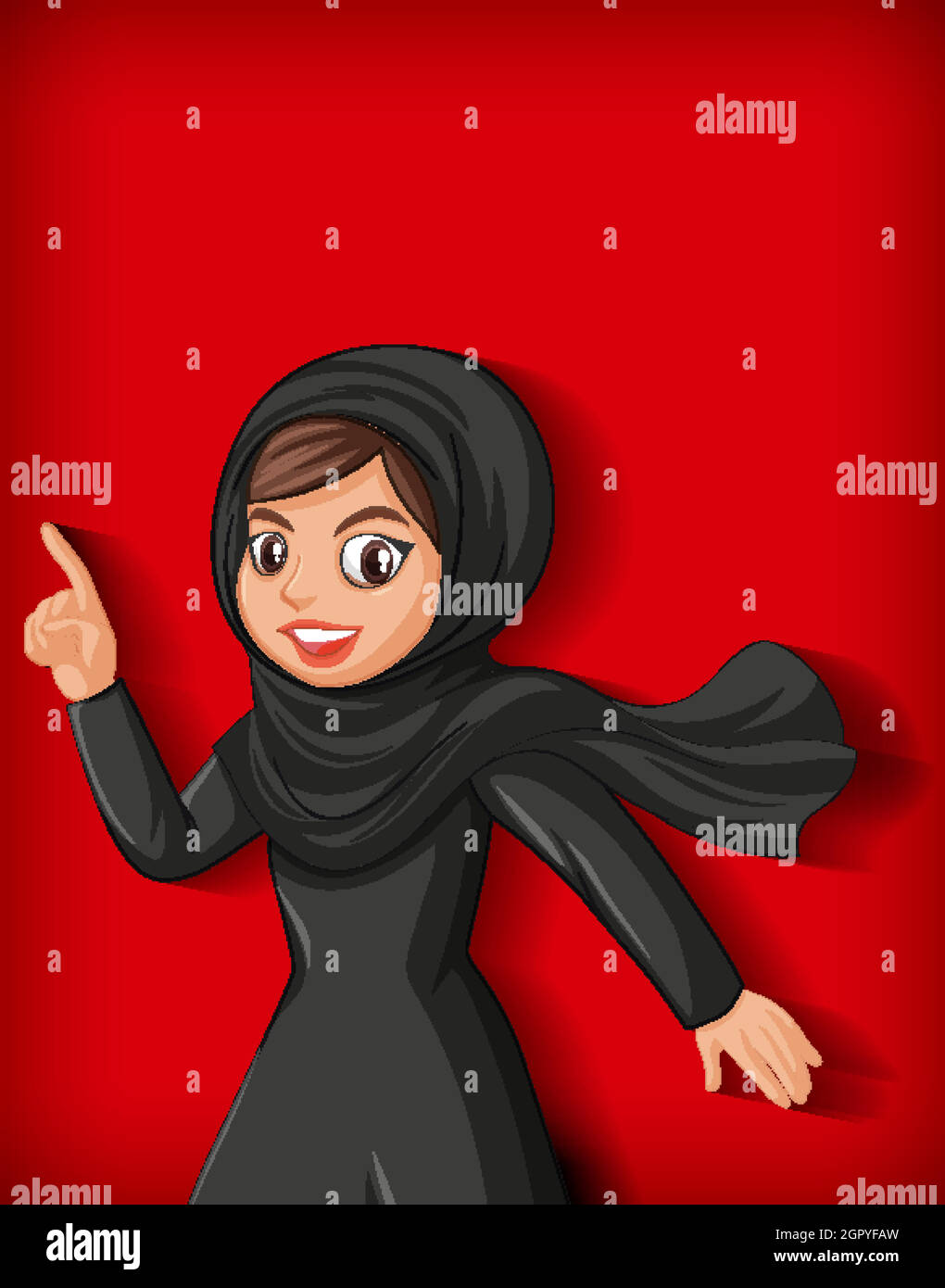 Beautiful arabic lady cartoon character Stock Vector Image & Art - Alamy