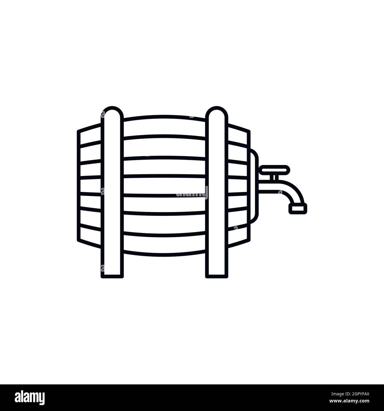 Barrel line drawing Cut Out Stock Images & Pictures - Alamy