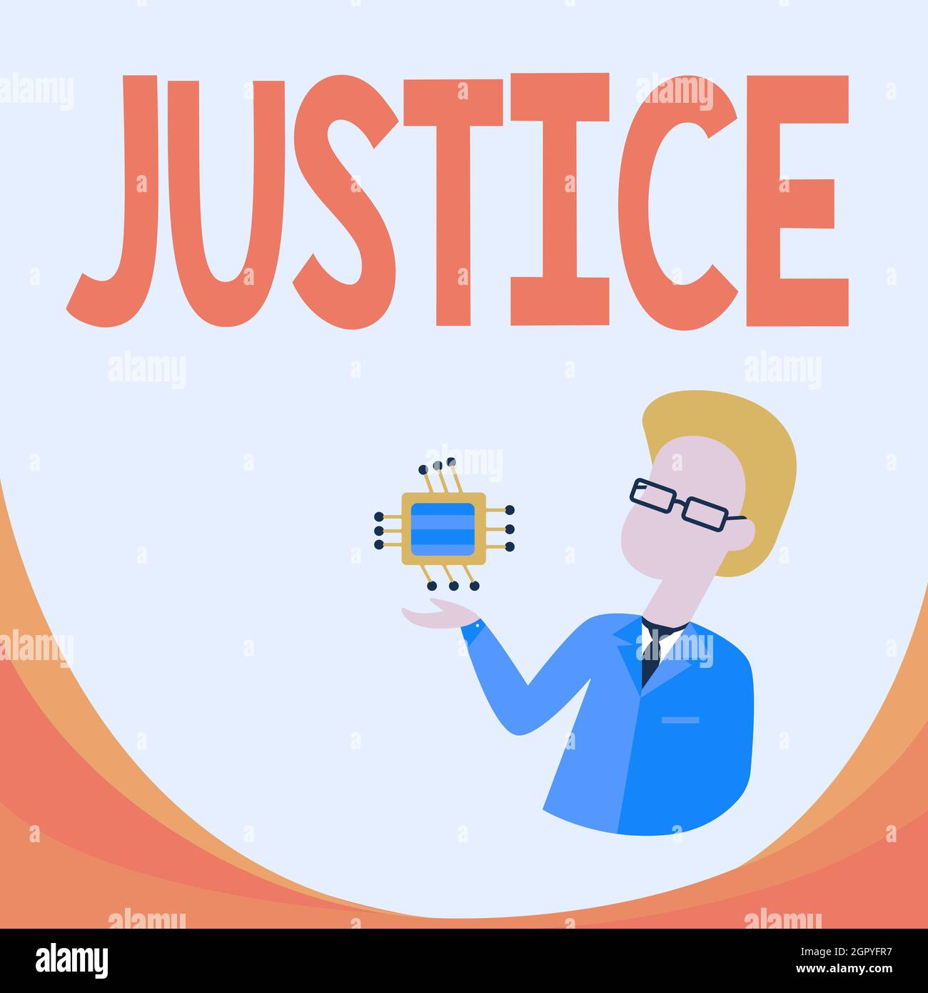 Conceptual display Justice. Internet Concept impartial adjustment of ...