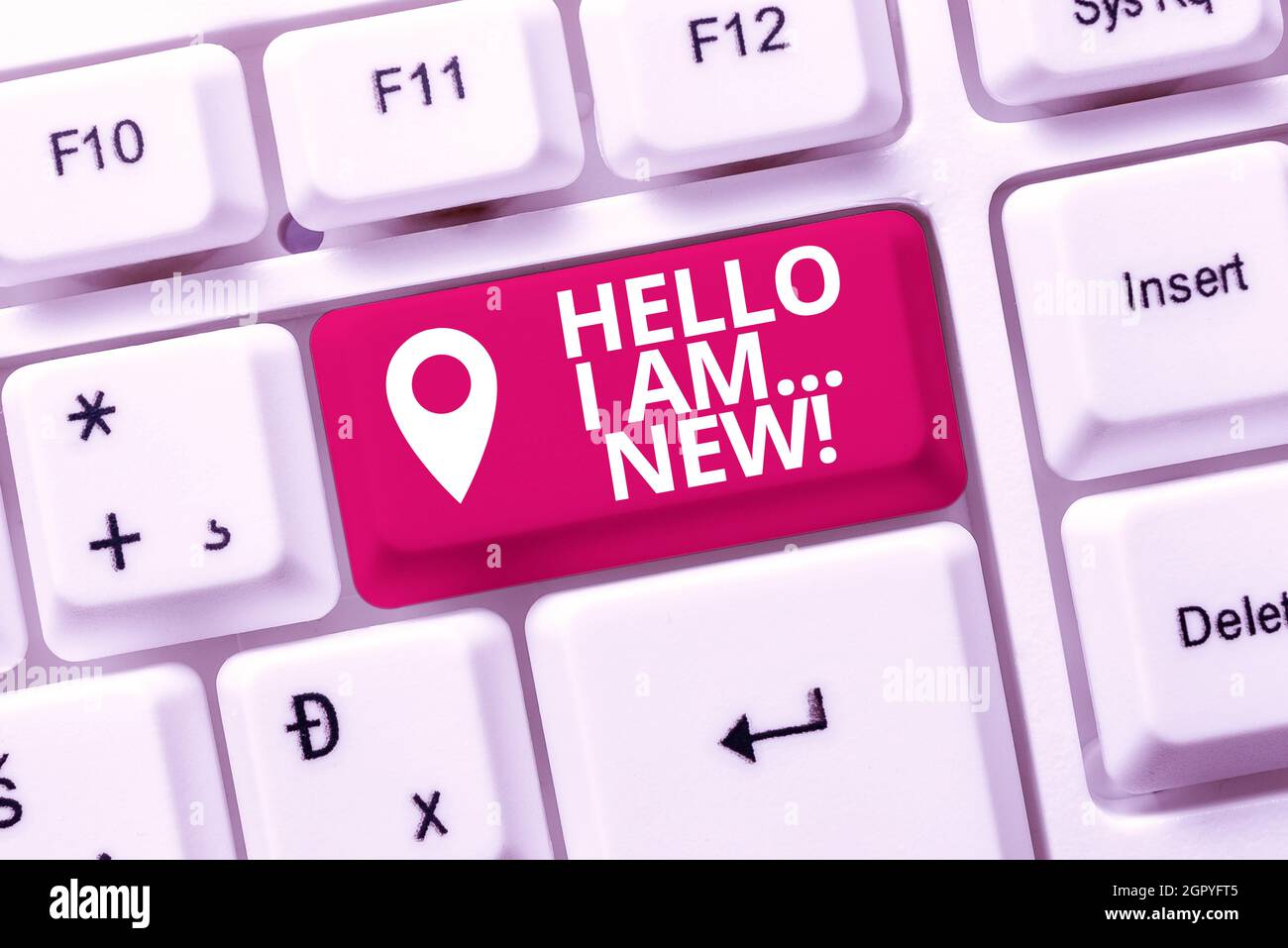 Text caption presenting Hello I Am New. Business overview used as ...