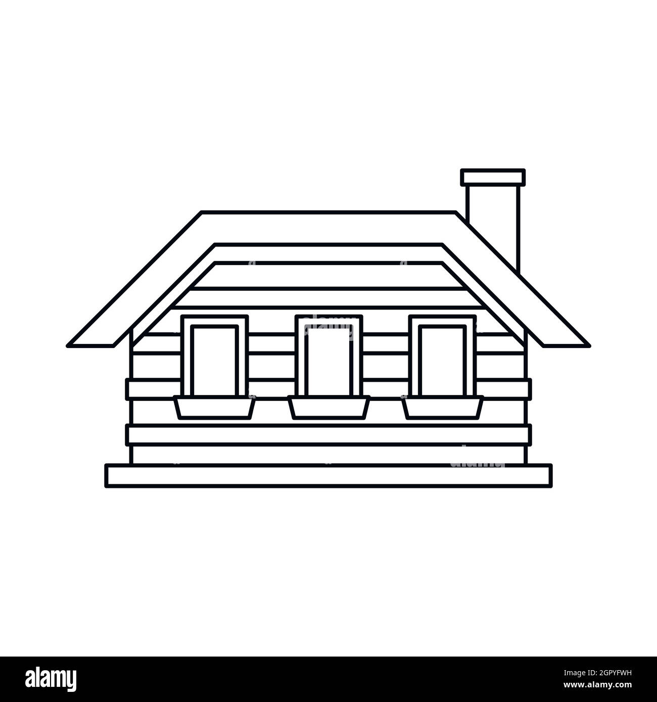 Wooden chimney structure Stock Vector Images - Alamy