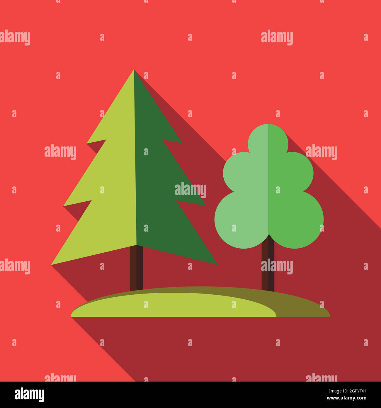 Forest tree icon in flat style Stock Vector Image & Art - Alamy