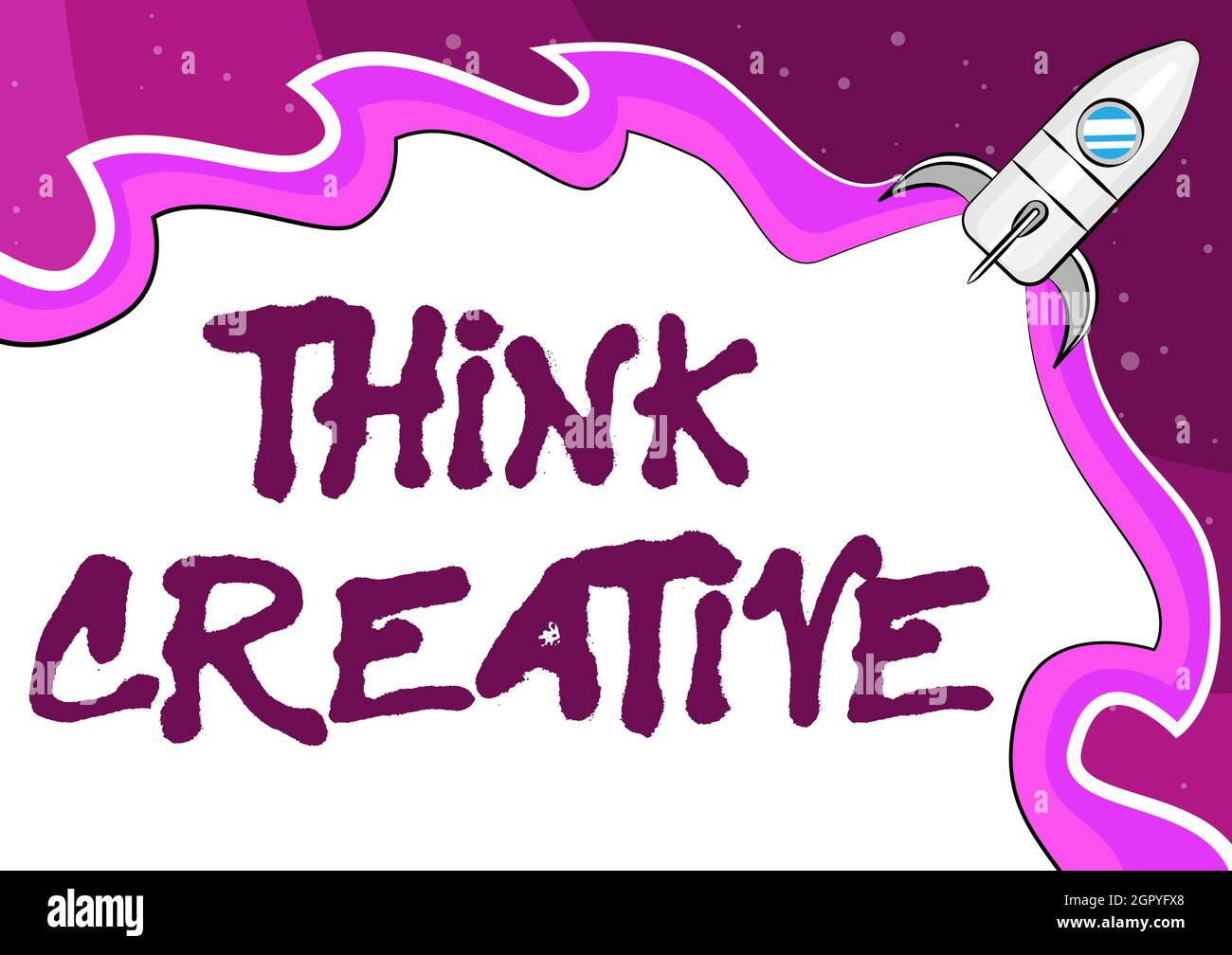 Text sign showing Think Creative. Business overview The ability to ...