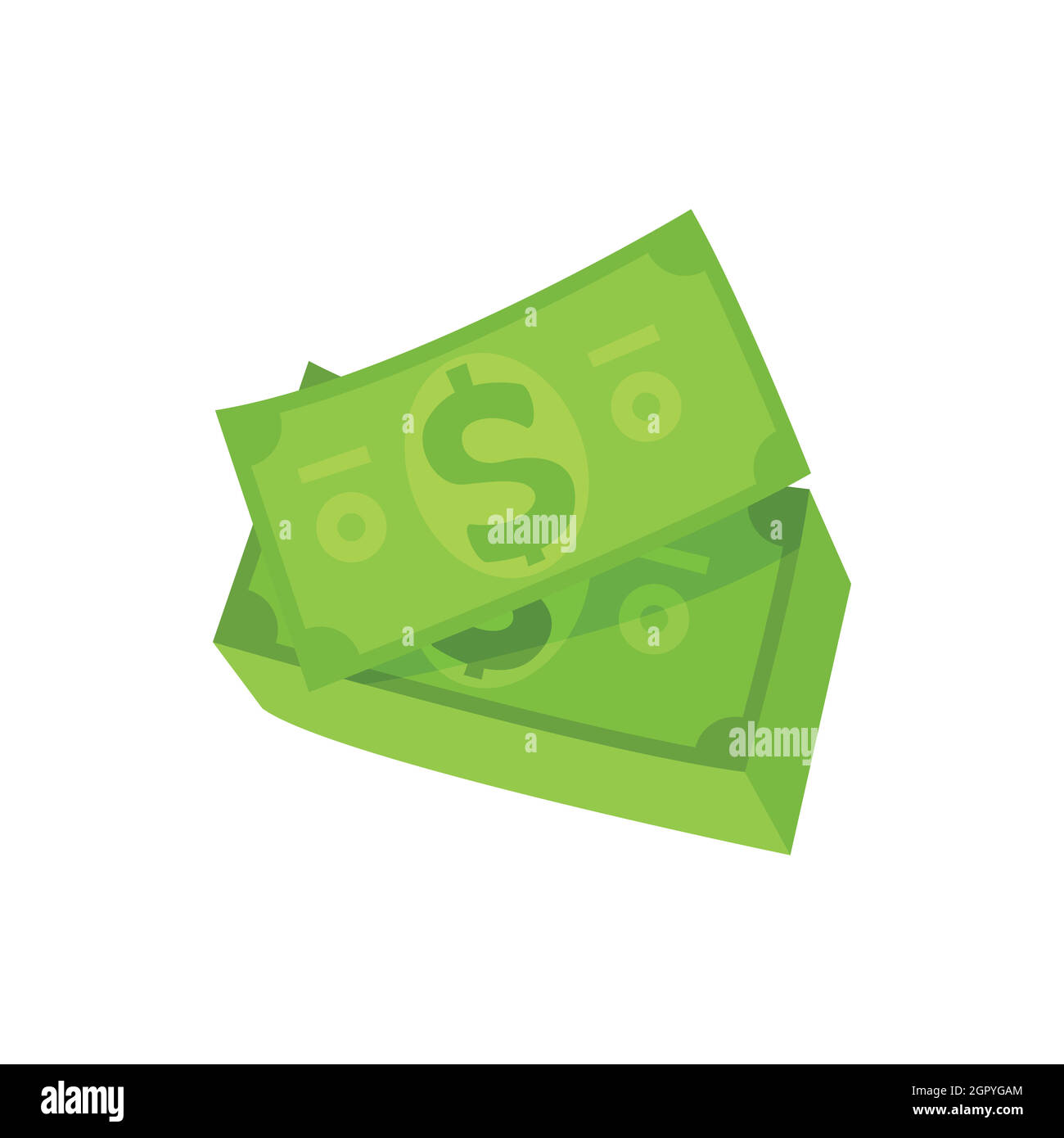 Cartoon coin pile dollar Cut Out Stock Images & Pictures - Alamy