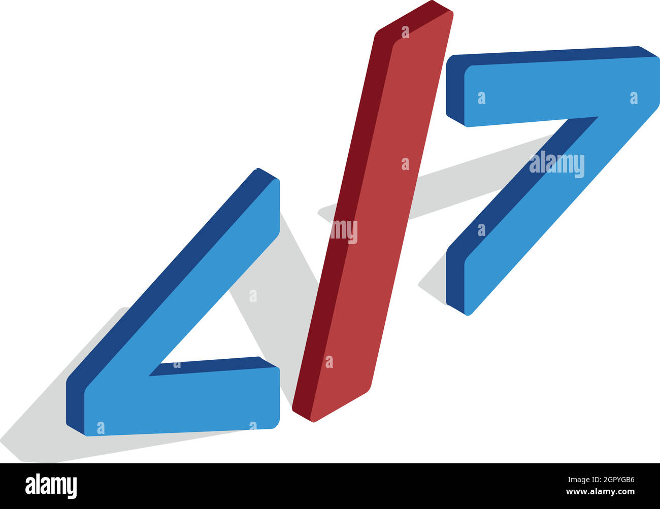 Greater than less than icon, isometric 3d style Stock Vector Image ...