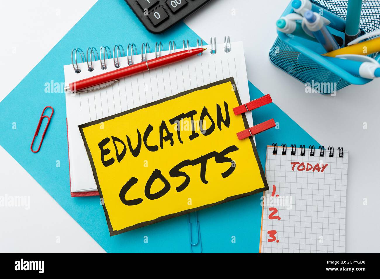 Text sign showing Education Costs. Business showcase amounts paid for ...