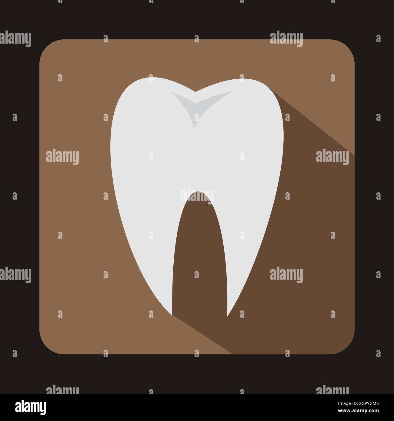 White tooth icon in flat style Stock Vector Image & Art - Alamy