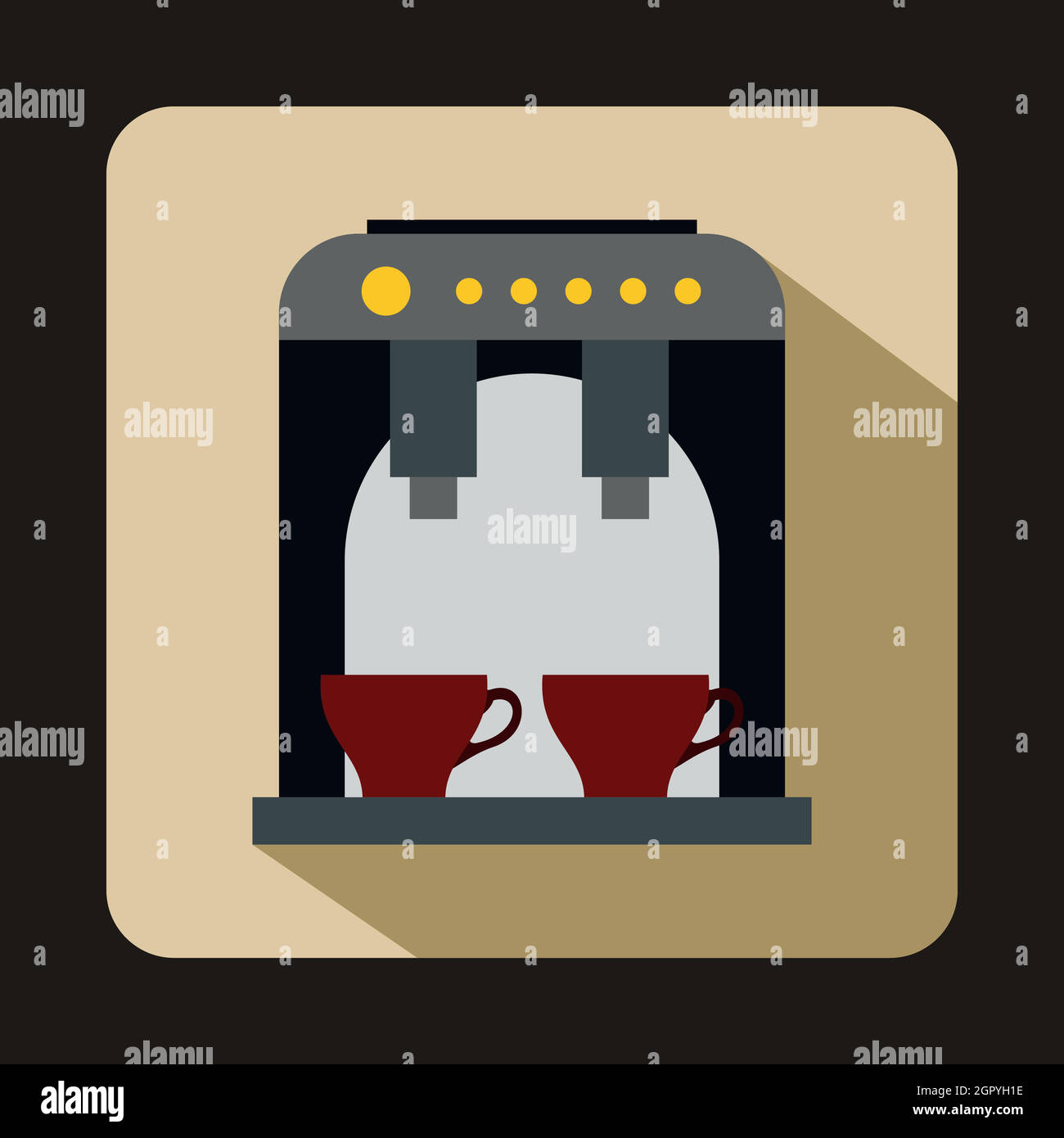 Automatic espresso machine filter coffee Stock Vector Images - Alamy
