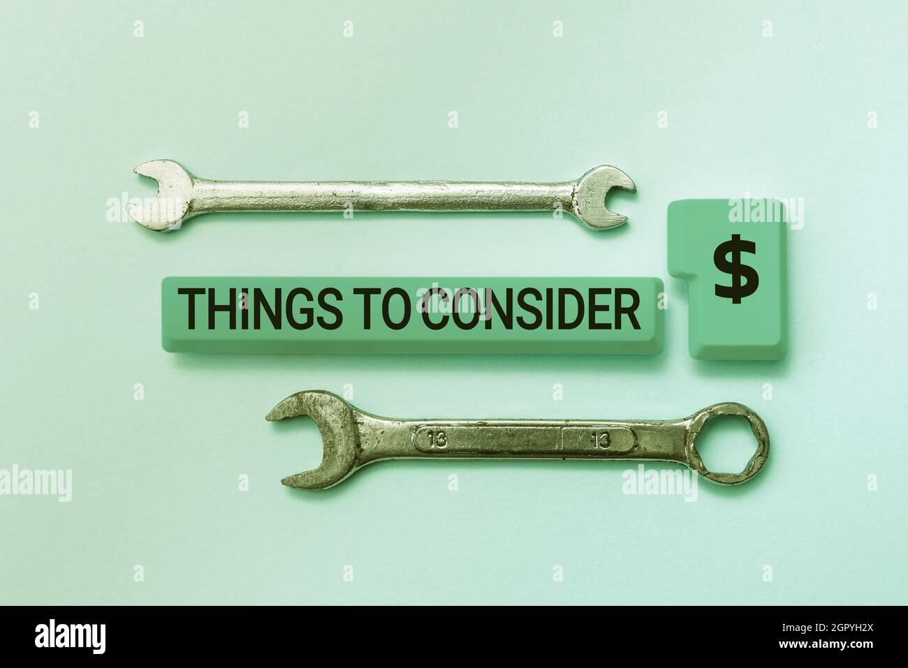 Sign displaying Things To Consider. Business idea think about something ...