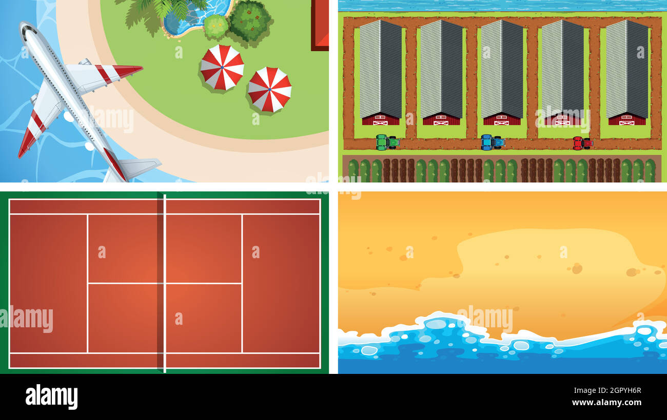 Top down view set Stock Vector Images - Alamy