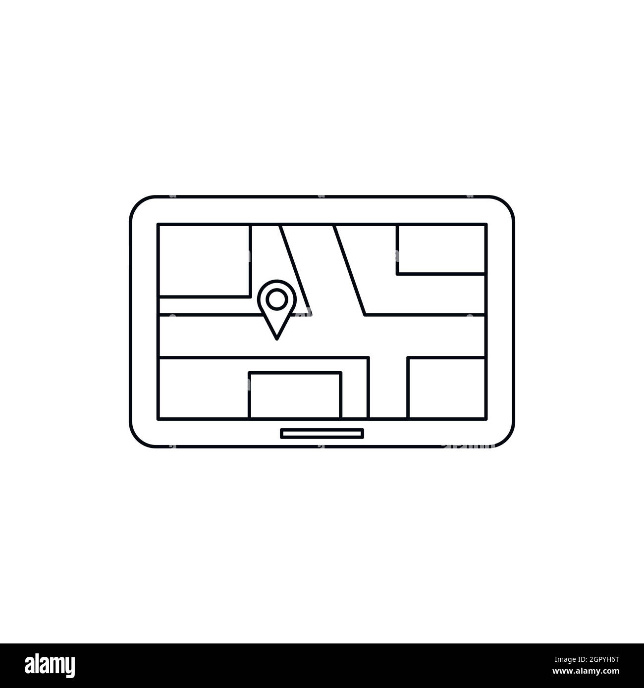 Navigation icon, outline style Stock Vector Image & Art - Alamy