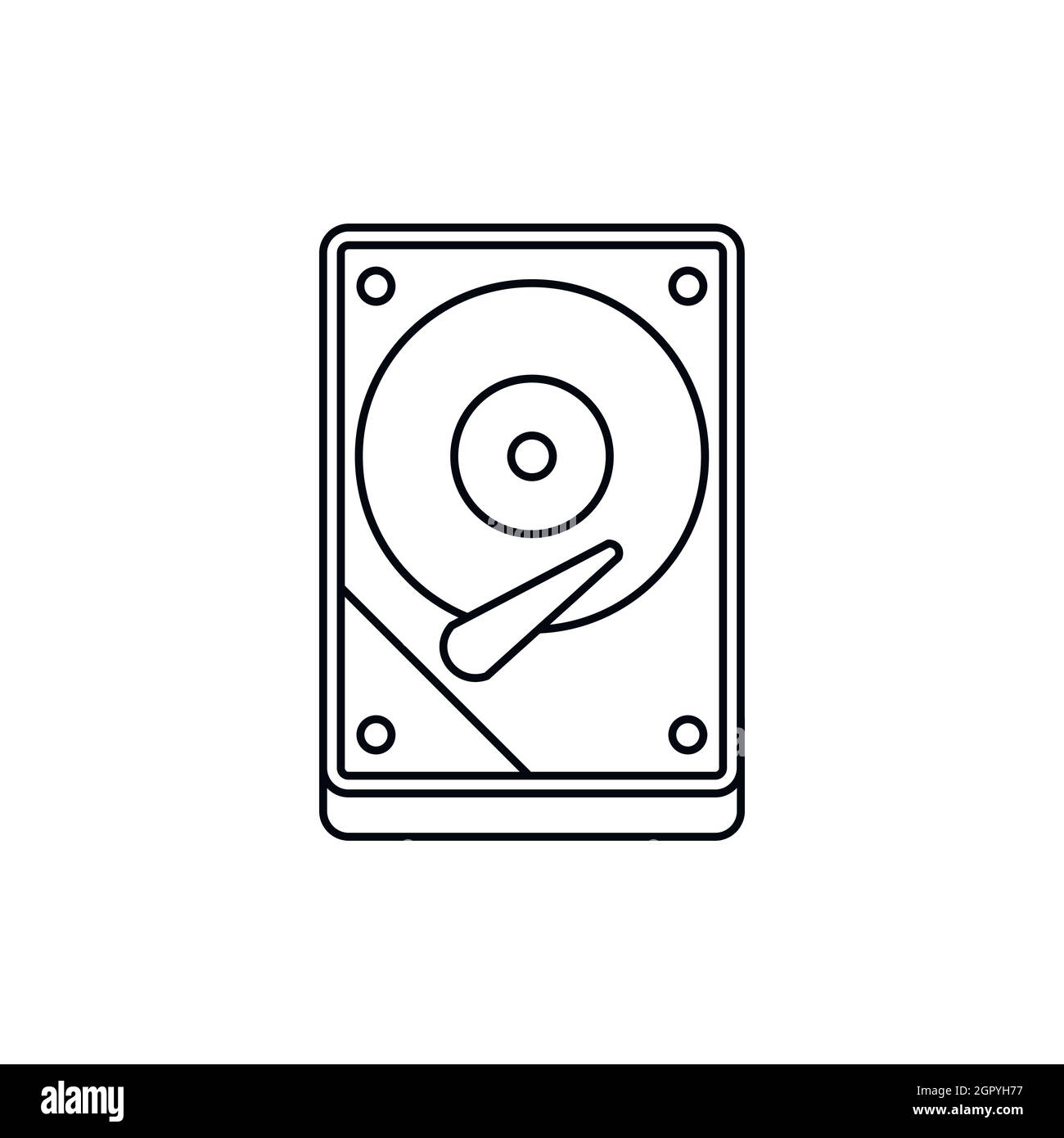 HDD icon icon, outline style Stock Vector Image & Art - Alamy