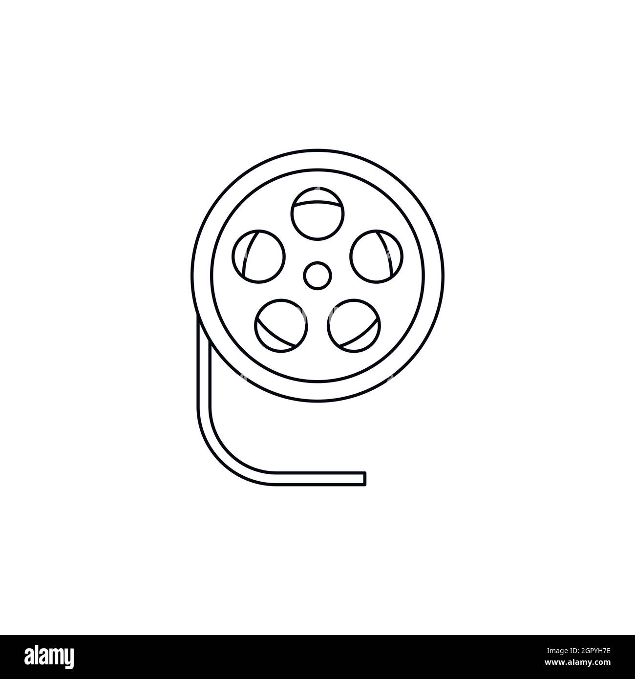 Film reel icon in outline style icon outline style Stock Vector Image ...