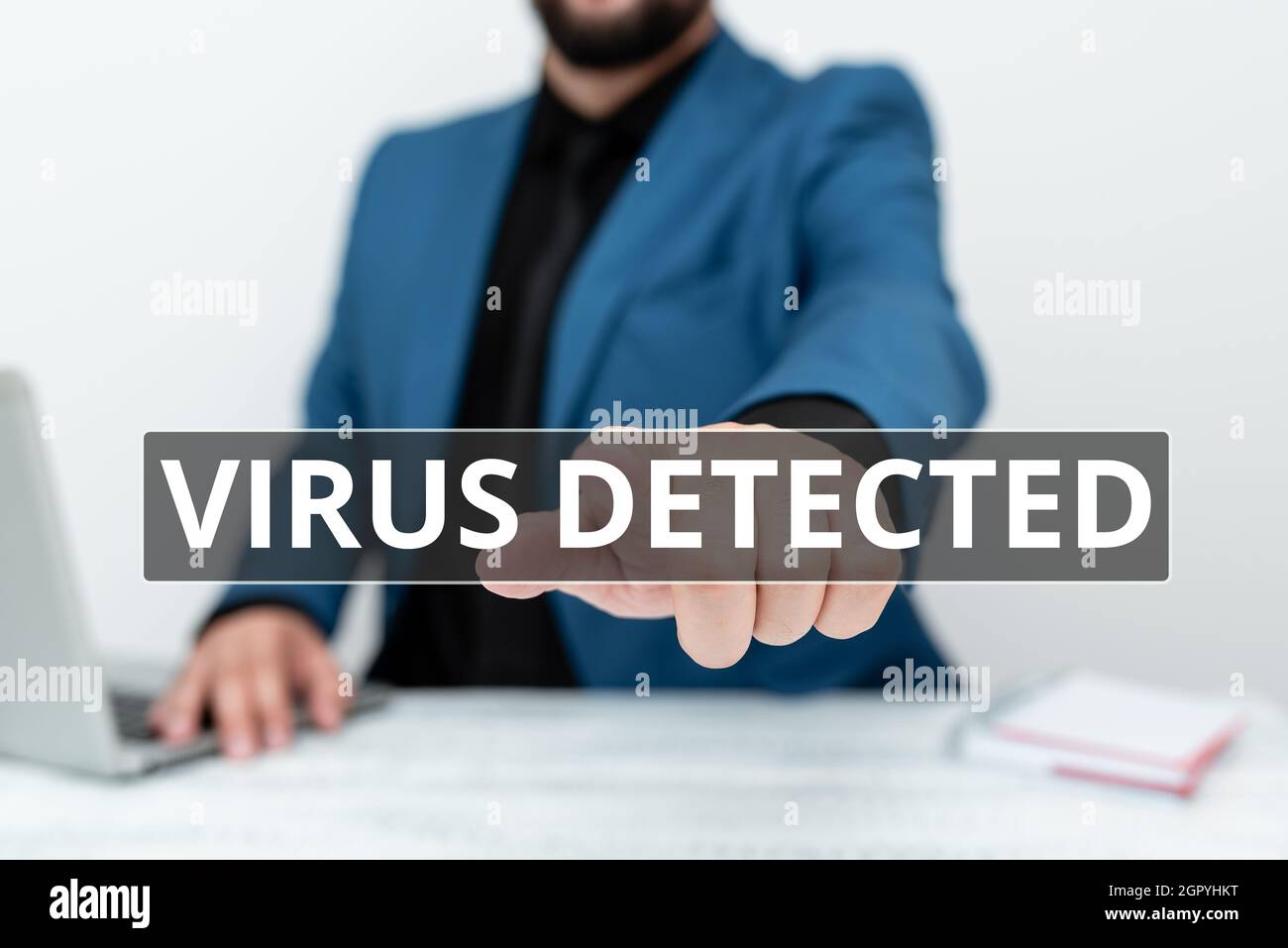 Sign Displaying Virus Detected Business Overview A Computer Program Used To Prevent And Remove