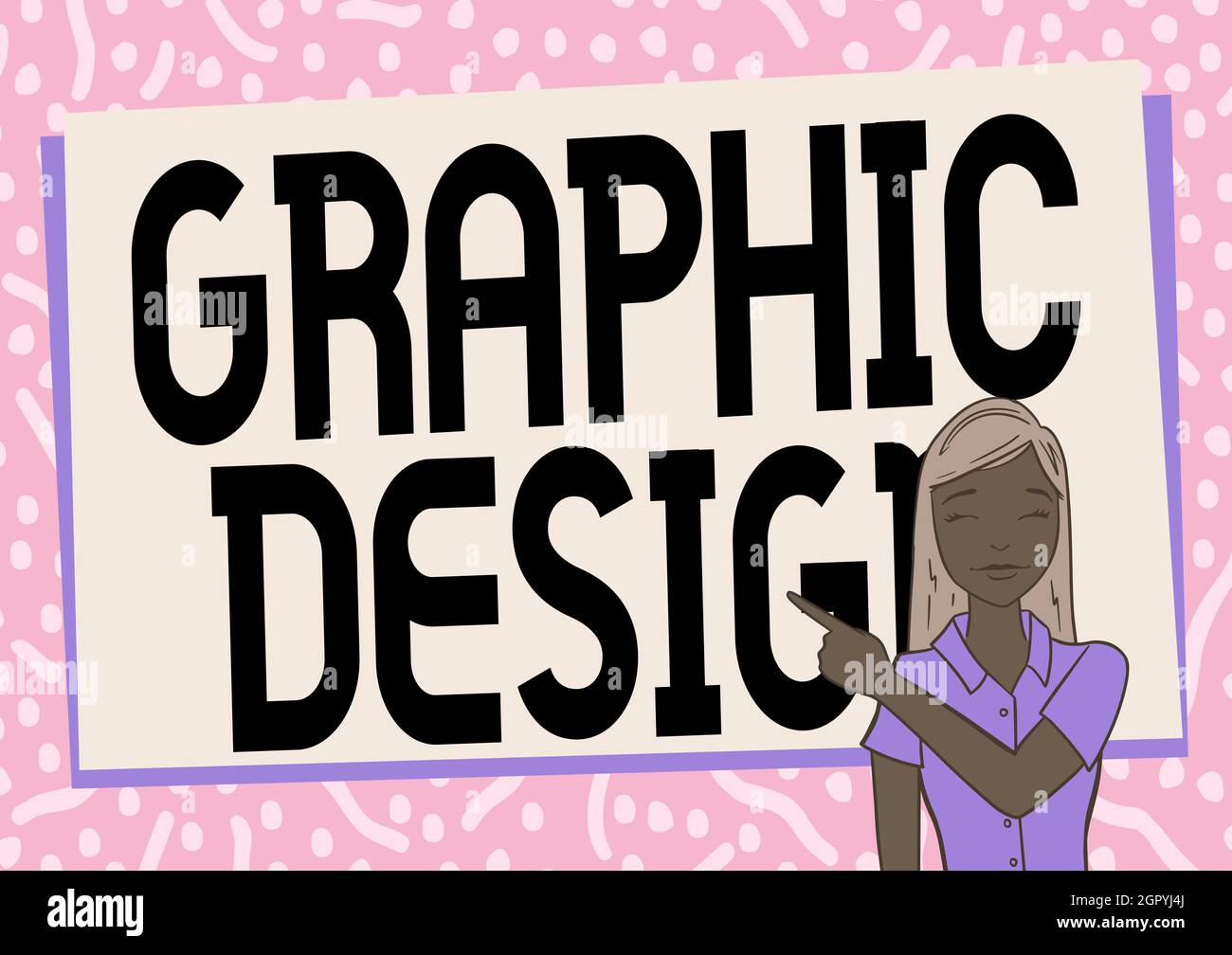 Conceptual display Graphic Design. Internet Concept art or skill of combining text and pictures ...