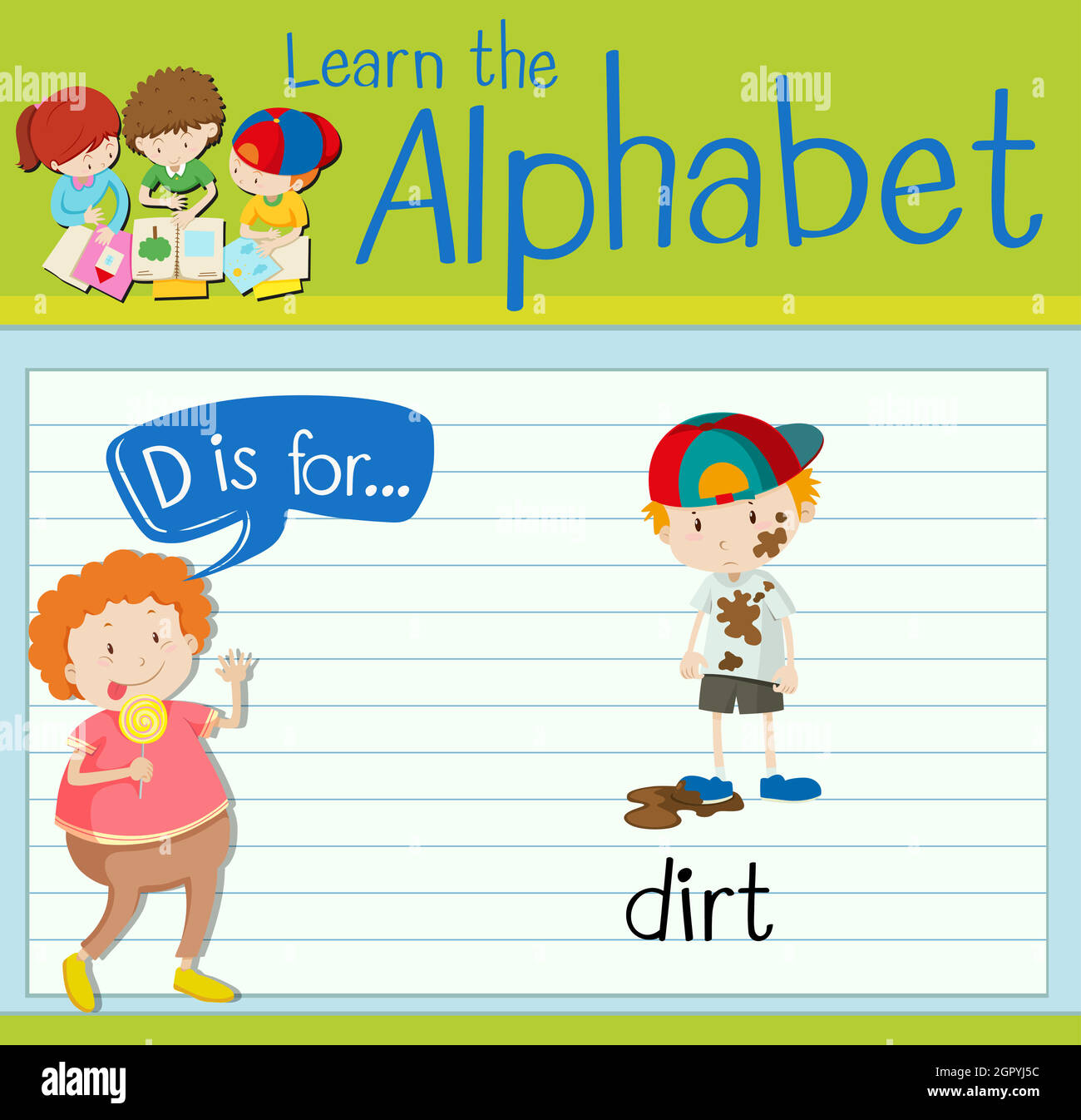 Flashcard letter D is for dirt Stock Vector Image & Art - Alamy