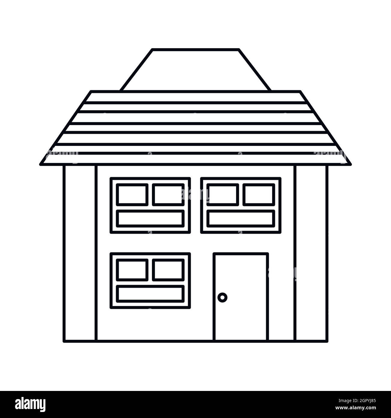 Exterior modern two storey Cut Out Stock Images & Pictures - Alamy