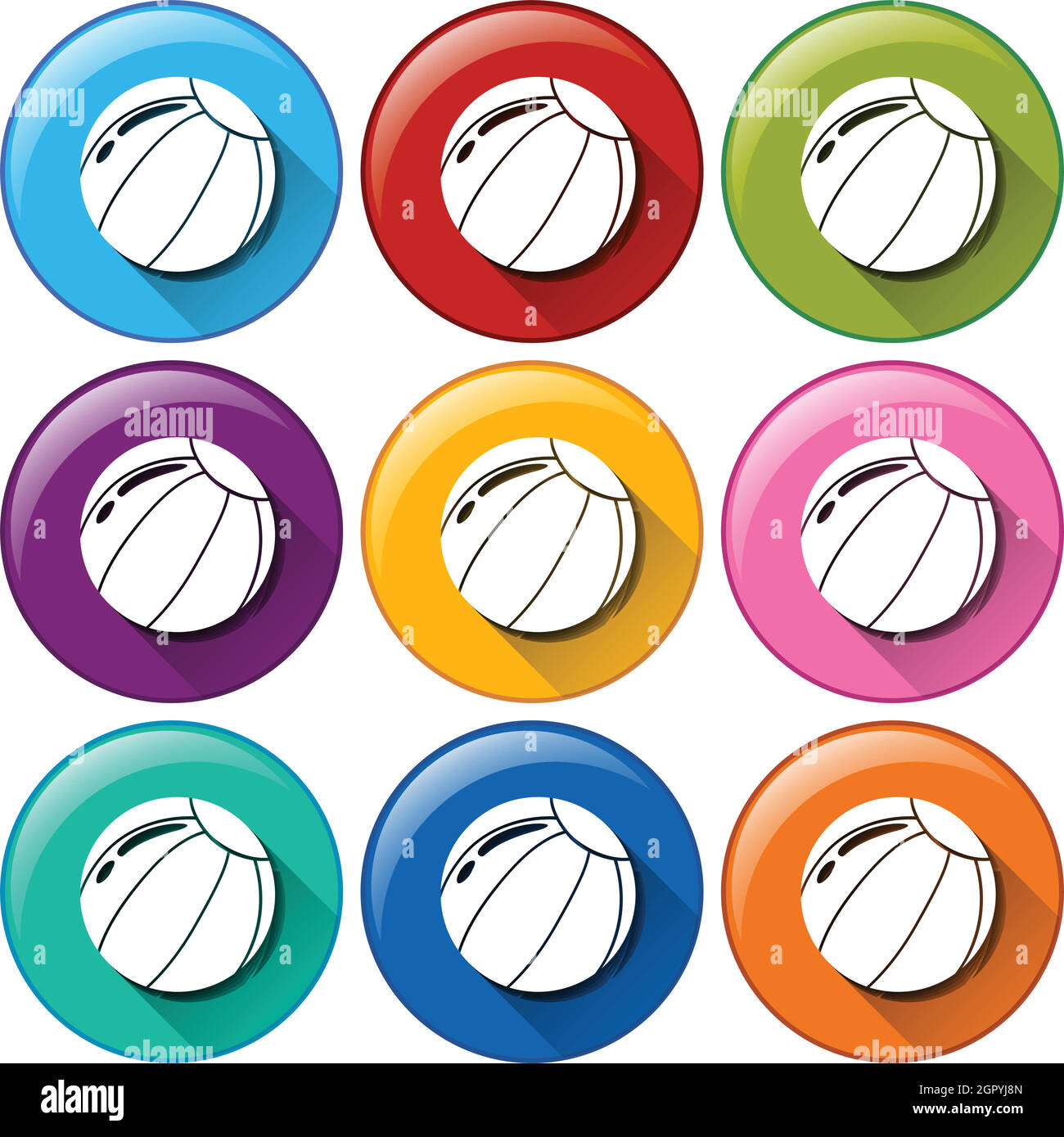 Round icons with balls Stock Vector Image & Art - Alamy