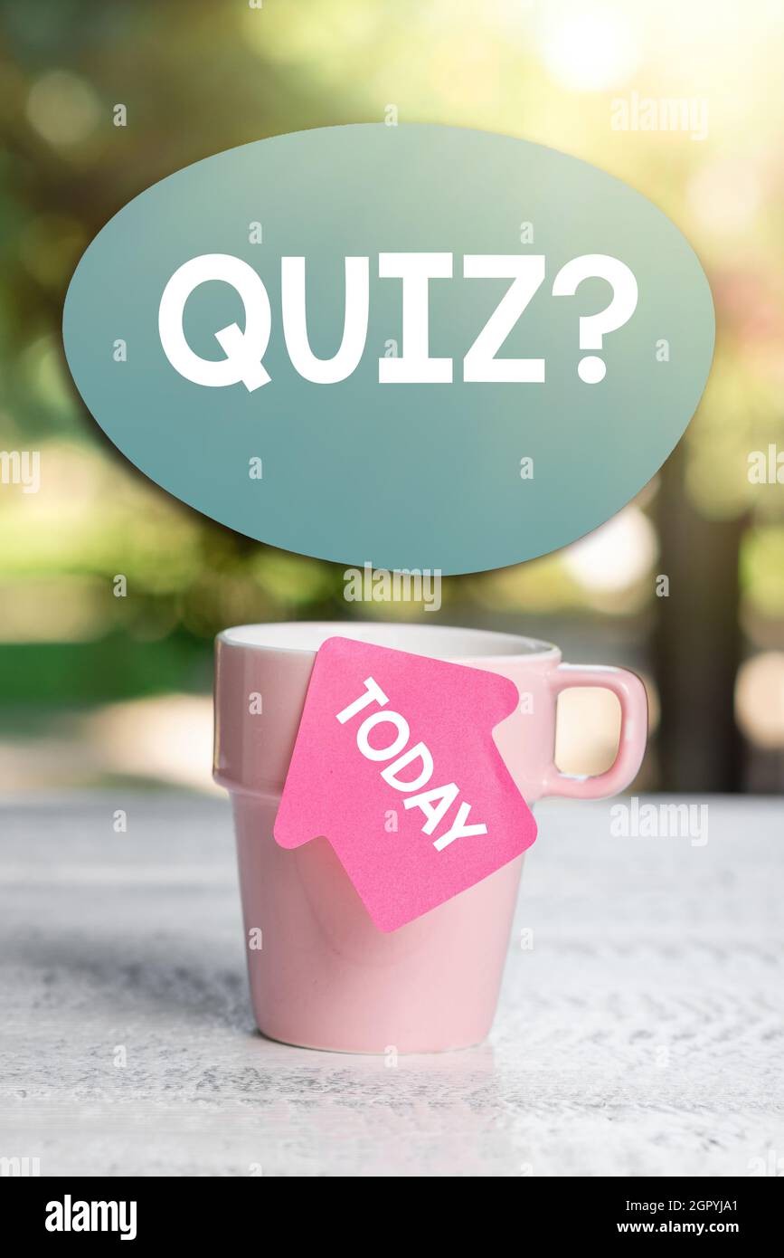 Text showing inspiration Quiz Question. Conceptual photo test of ... Text showing inspiration Quiz Question. Conceptual photo test of ...