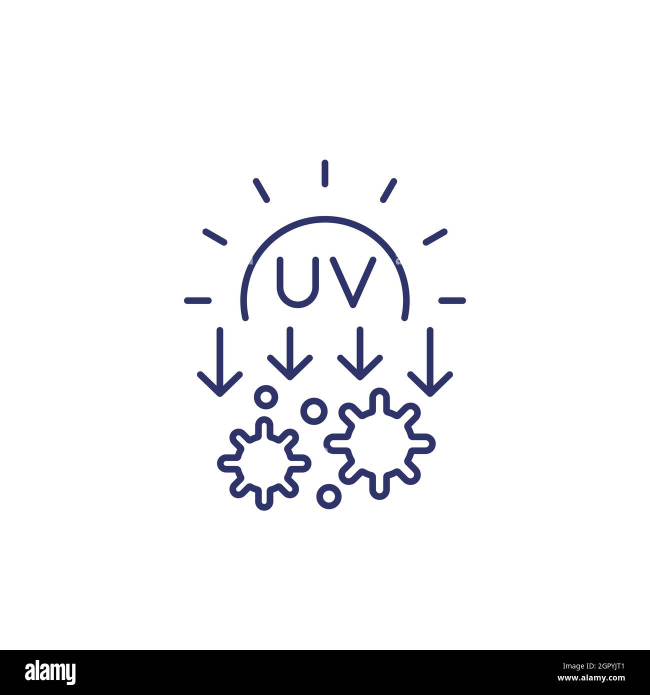 UV light for a disinfection line icon Stock Vector Image & Art - Alamy