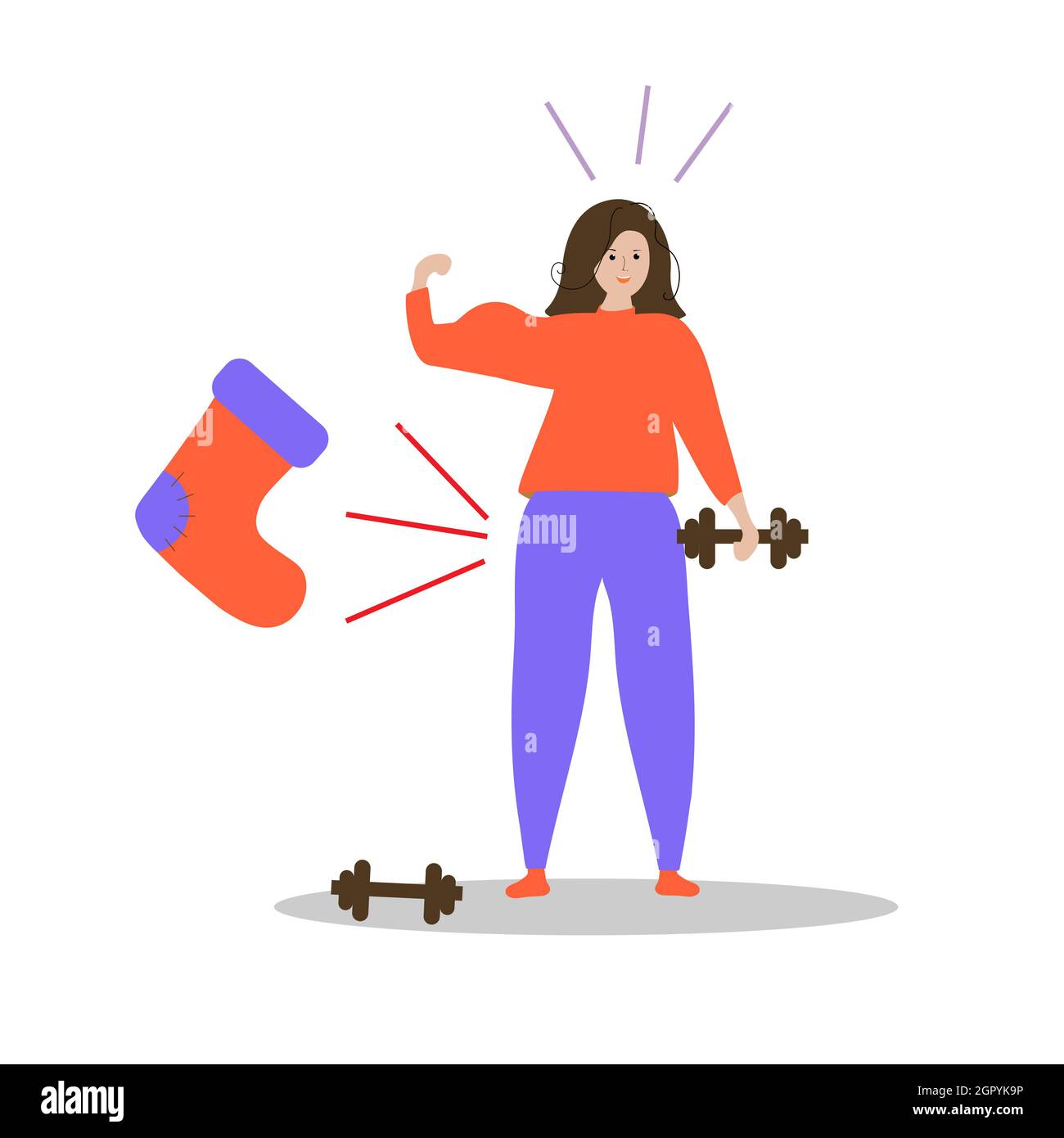 Magic kick of a girl to achieve her goal Stock Vector Image & Art - Alamy
