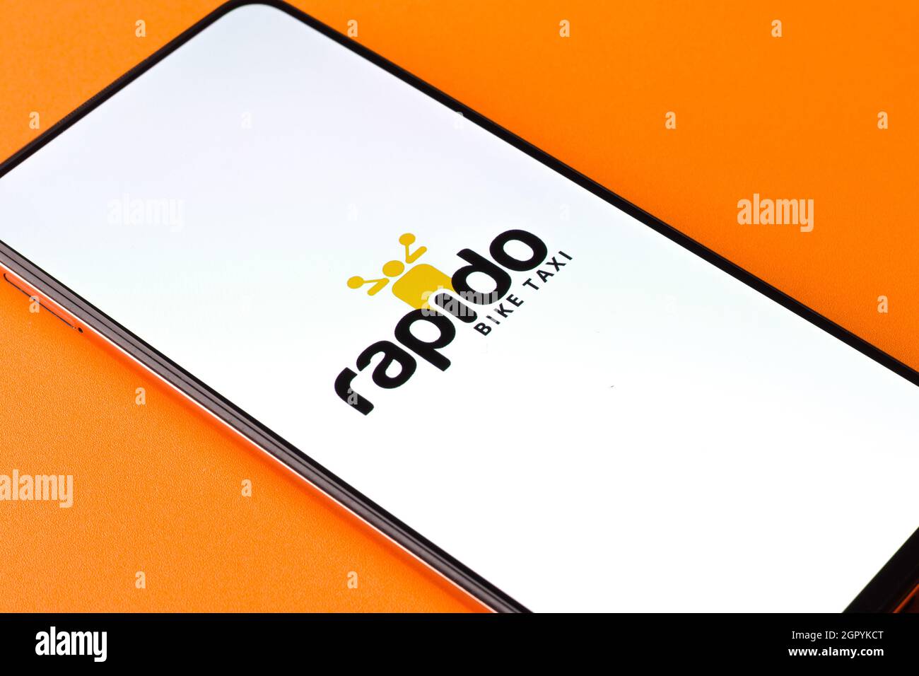 West Bangal, India - September 28, 2021 : Rapido logo on phone screen ...
