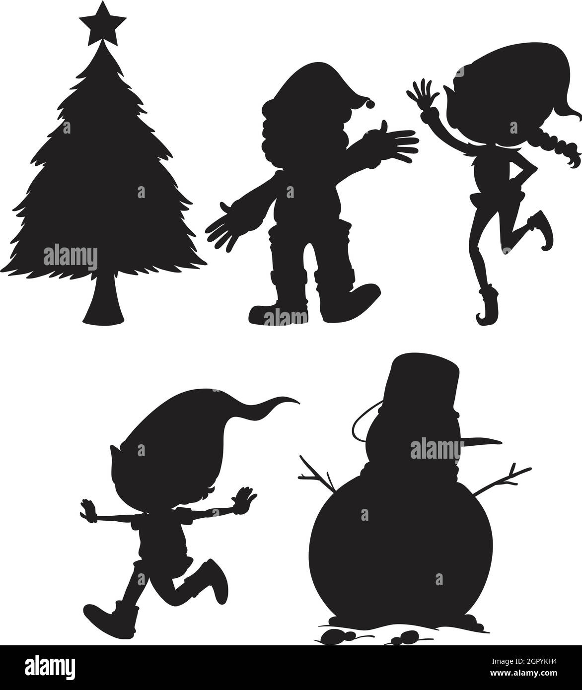 Christmas clipart black and white hi-res stock photography and images ...