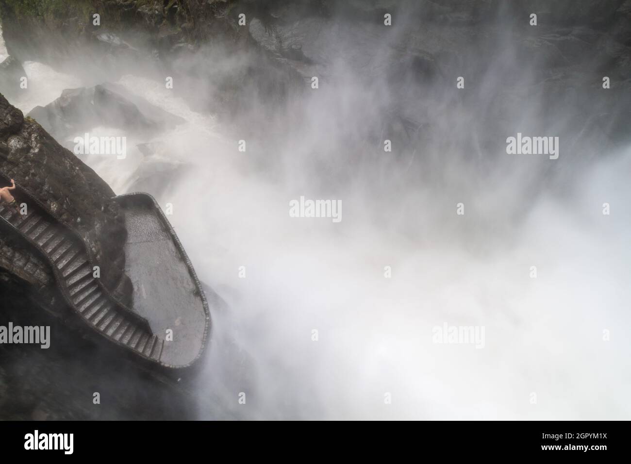 Pailon del Diablo (Devil's Cauldron) waterfall near Banos town, Ecuador ...