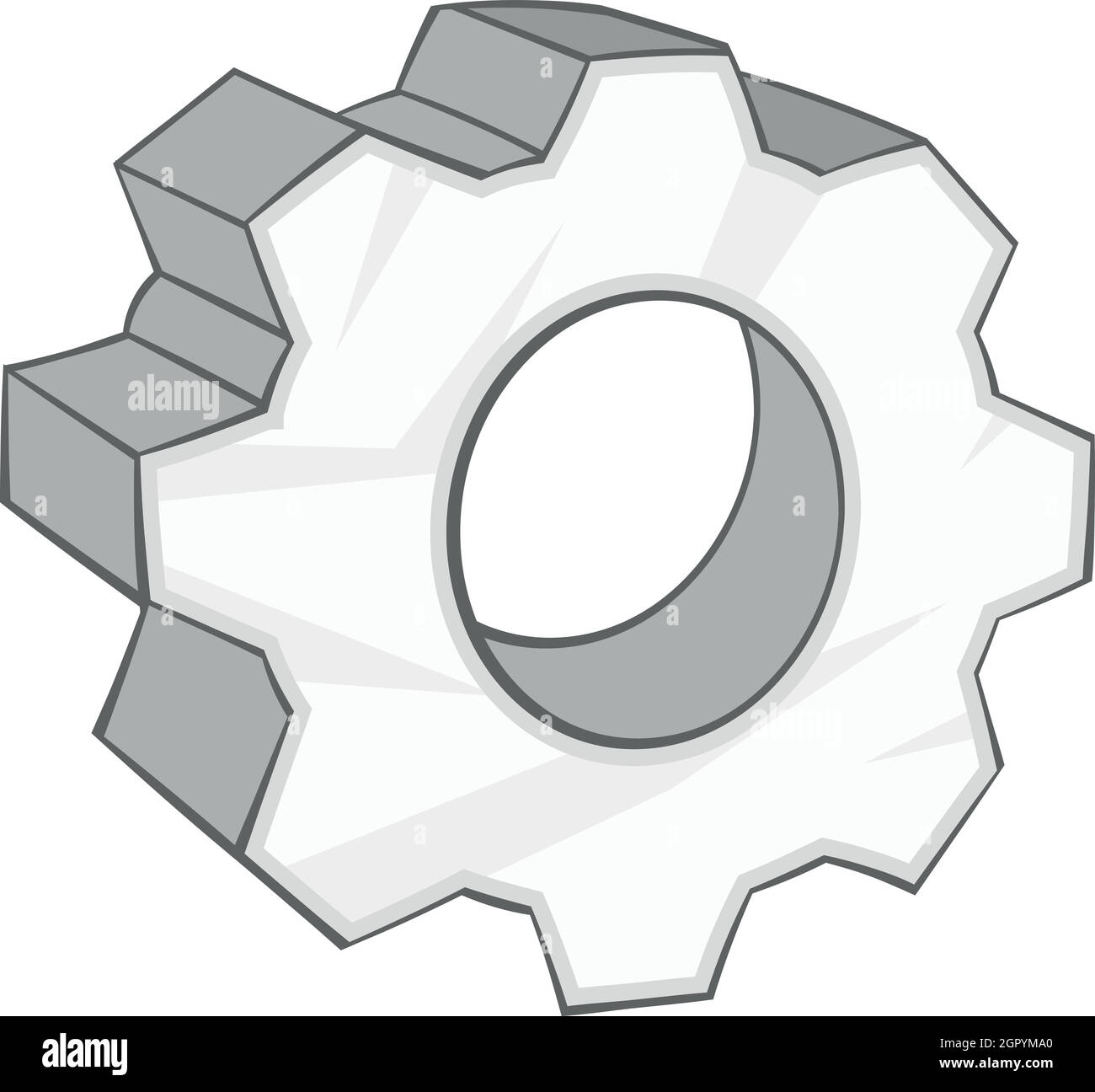 Gear icon in cartoon style Stock Vector Image & Art - Alamy