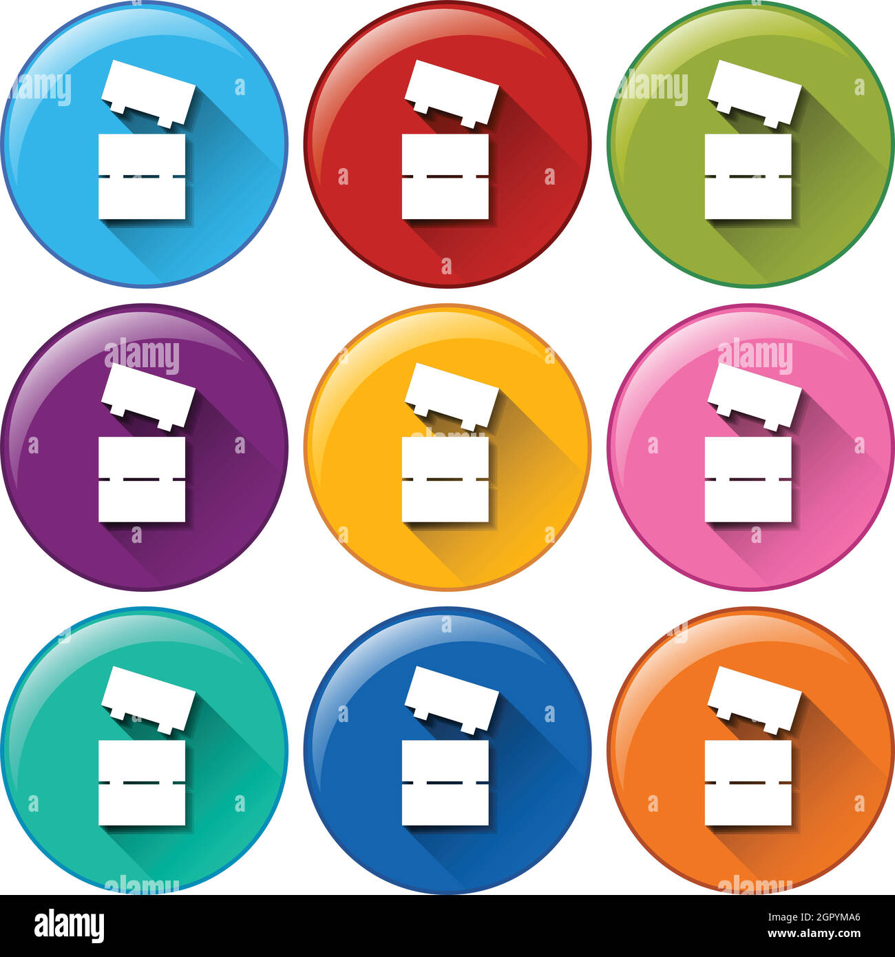 Design round buttons rectangular Stock Vector Images - Alamy