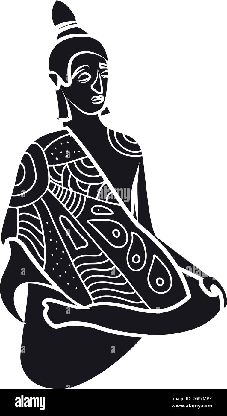 Buddha statue icon, simple style Stock Vector Image & Art - Alamy