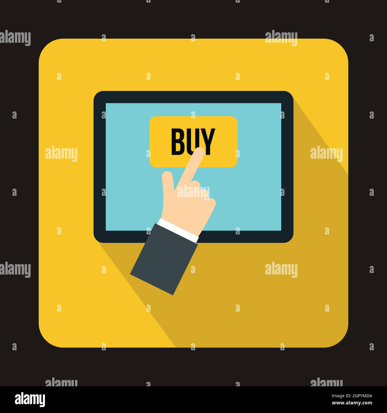 Online service flat icon Stock Vector Images - Alamy