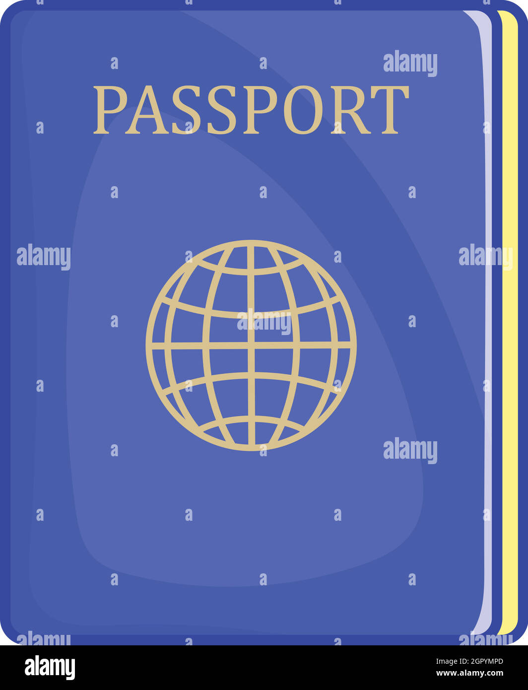 Passport icon in cartoon style Stock Vector Image & Art - Alamy