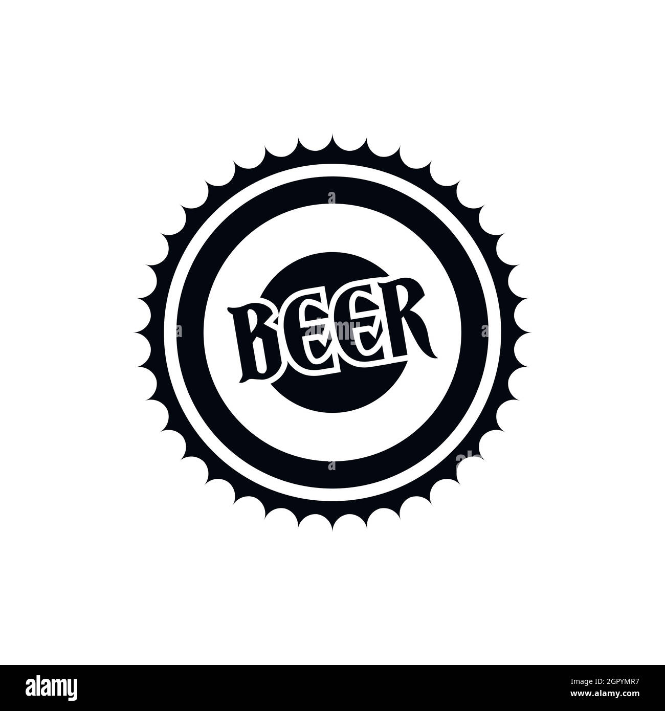 Beer bottle cap icon, simple style Stock Vector Image & Art - Alamy