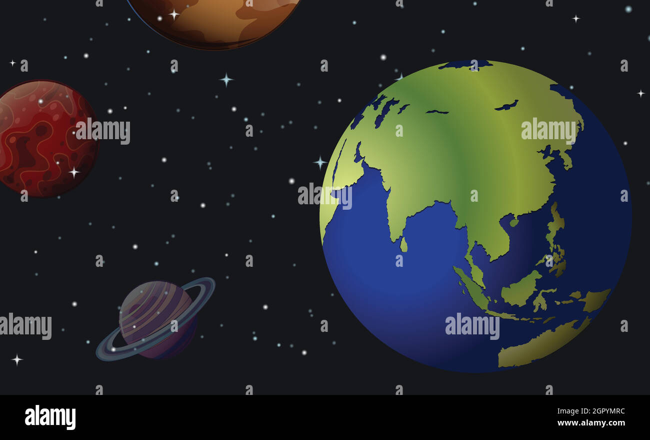 Planets earth Stock Vector Images - Alamy