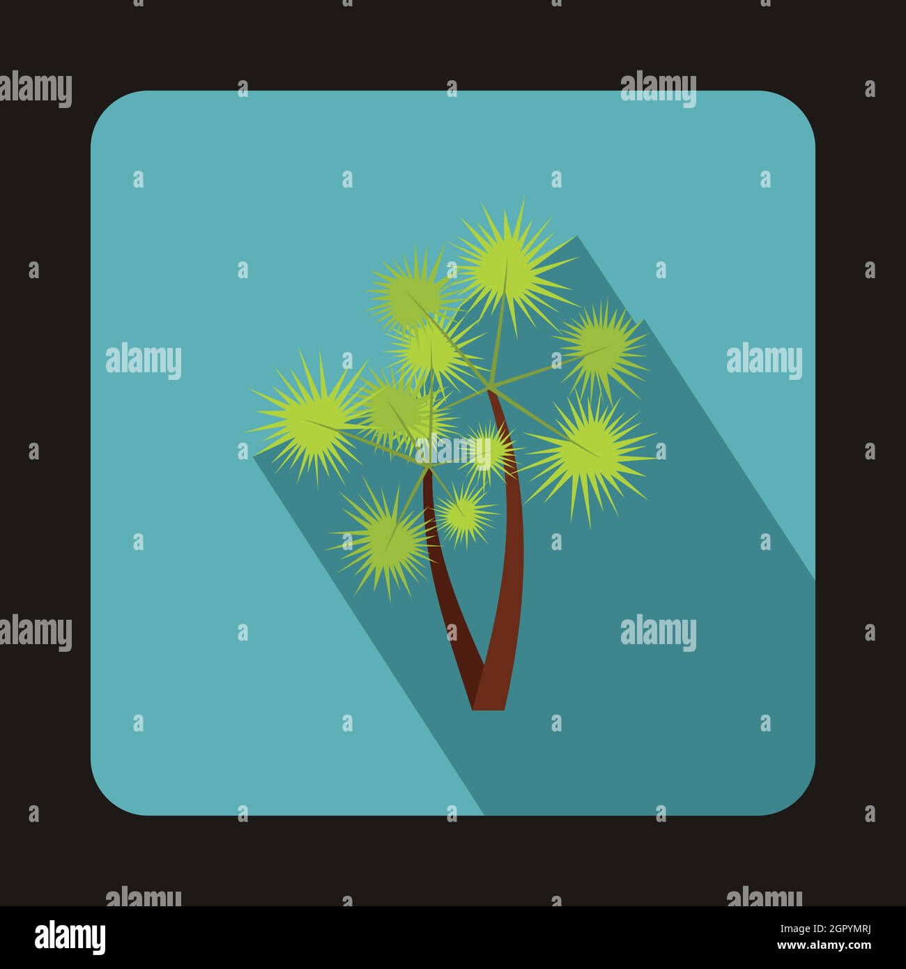 Two trees in landscape Stock Vector Images - Alamy