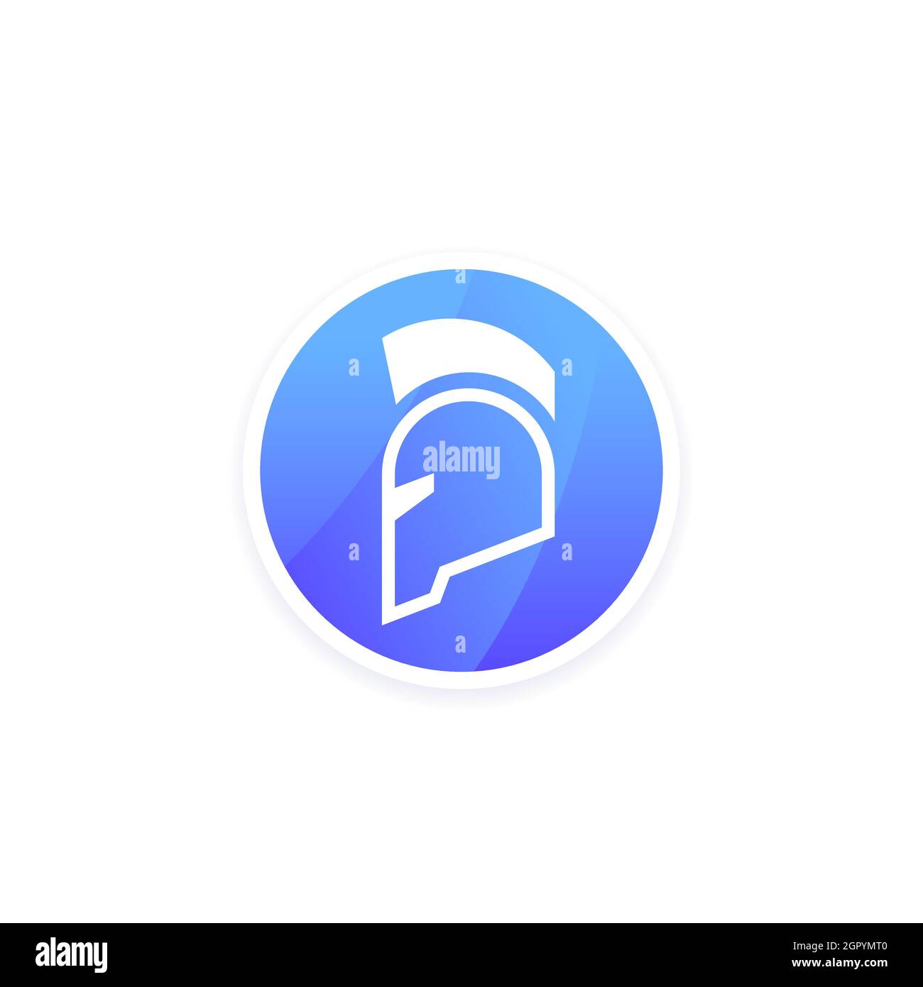Logo with spartan helmet, vector icon for apps Stock Vector Image & Art ...