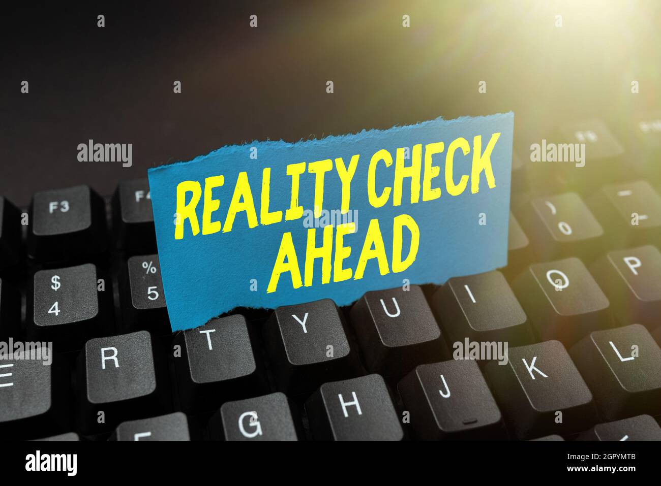 Inspiration showing sign Reality Check Ahead. Business approach makes ...