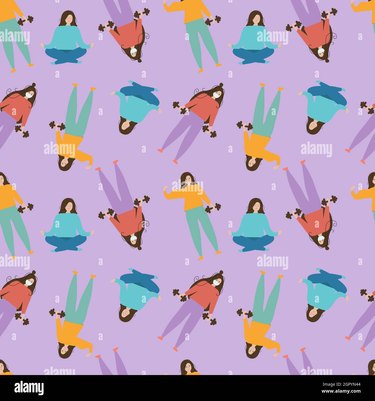 Woman pose different exercise Stock Vector Images - Alamy