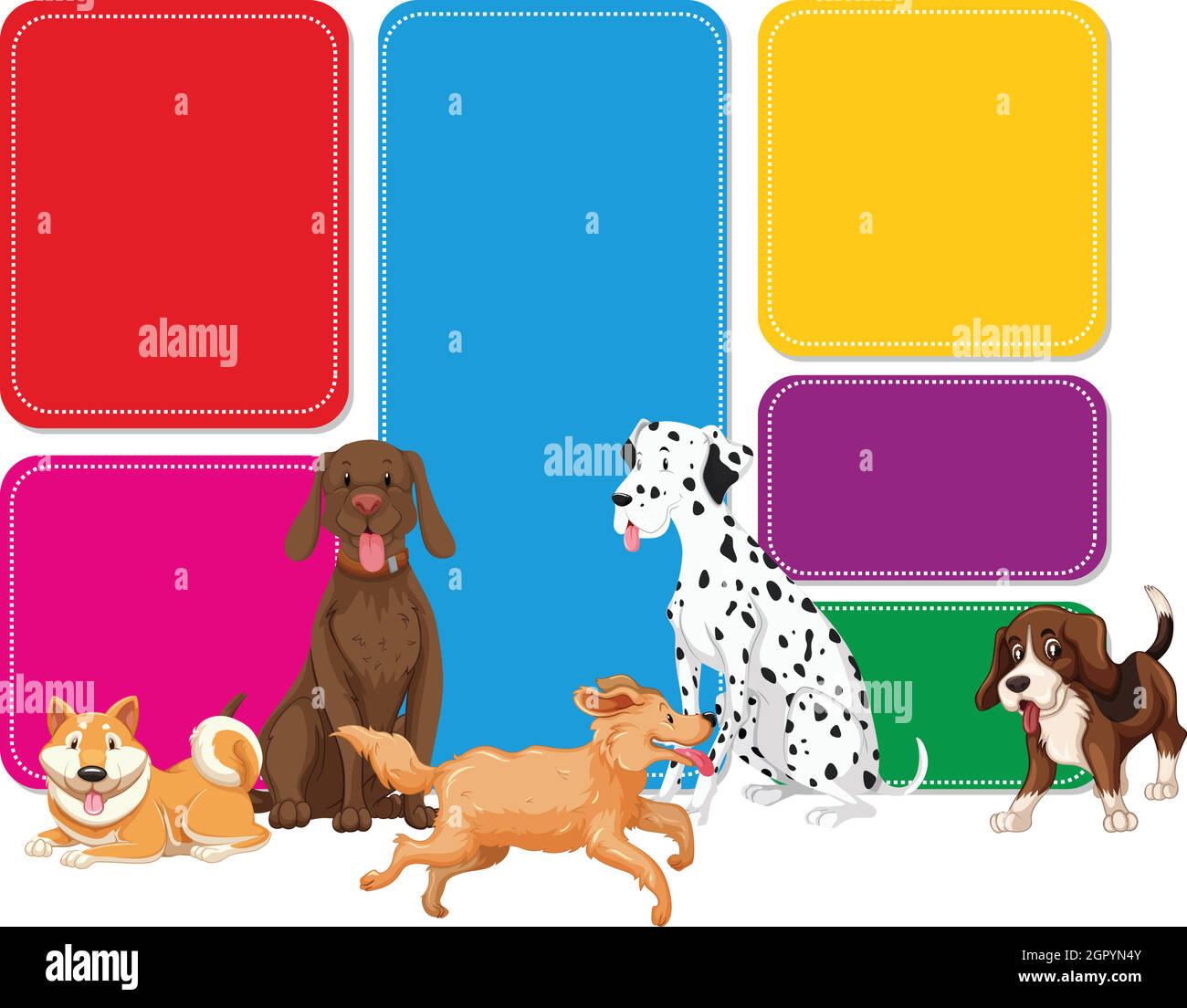 A colourful note with dog Stock Vector Image & Art - Alamy