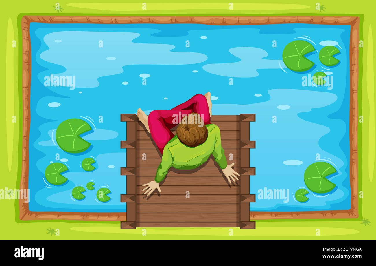 Sitting pier Stock Vector Images - Alamy