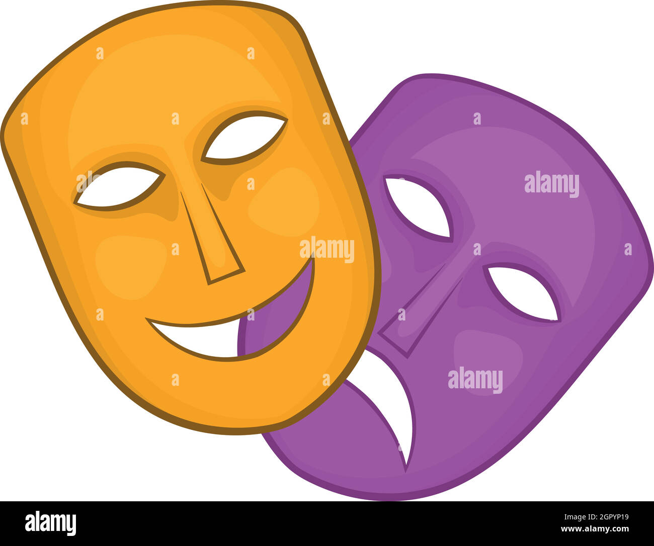 Comedy and tragedy theatrical masks icon Stock Vector Image & Art - Alamy
