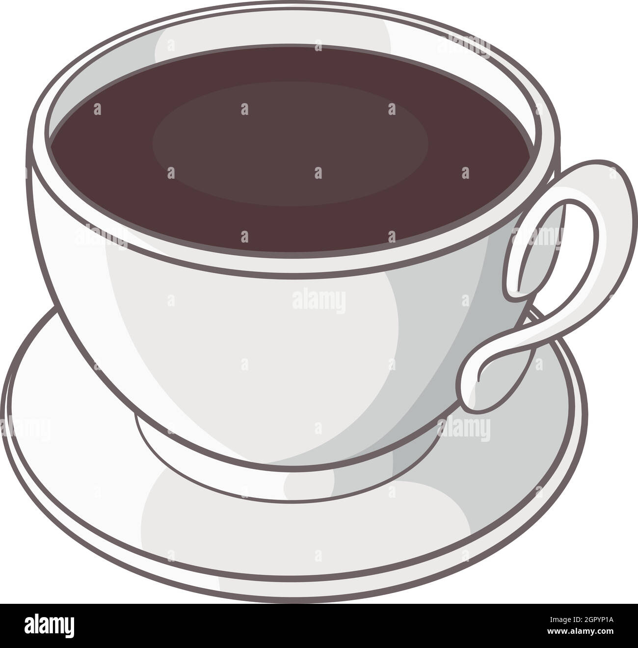 Cappuccino coffee in cup Stock Vector Images - Alamy