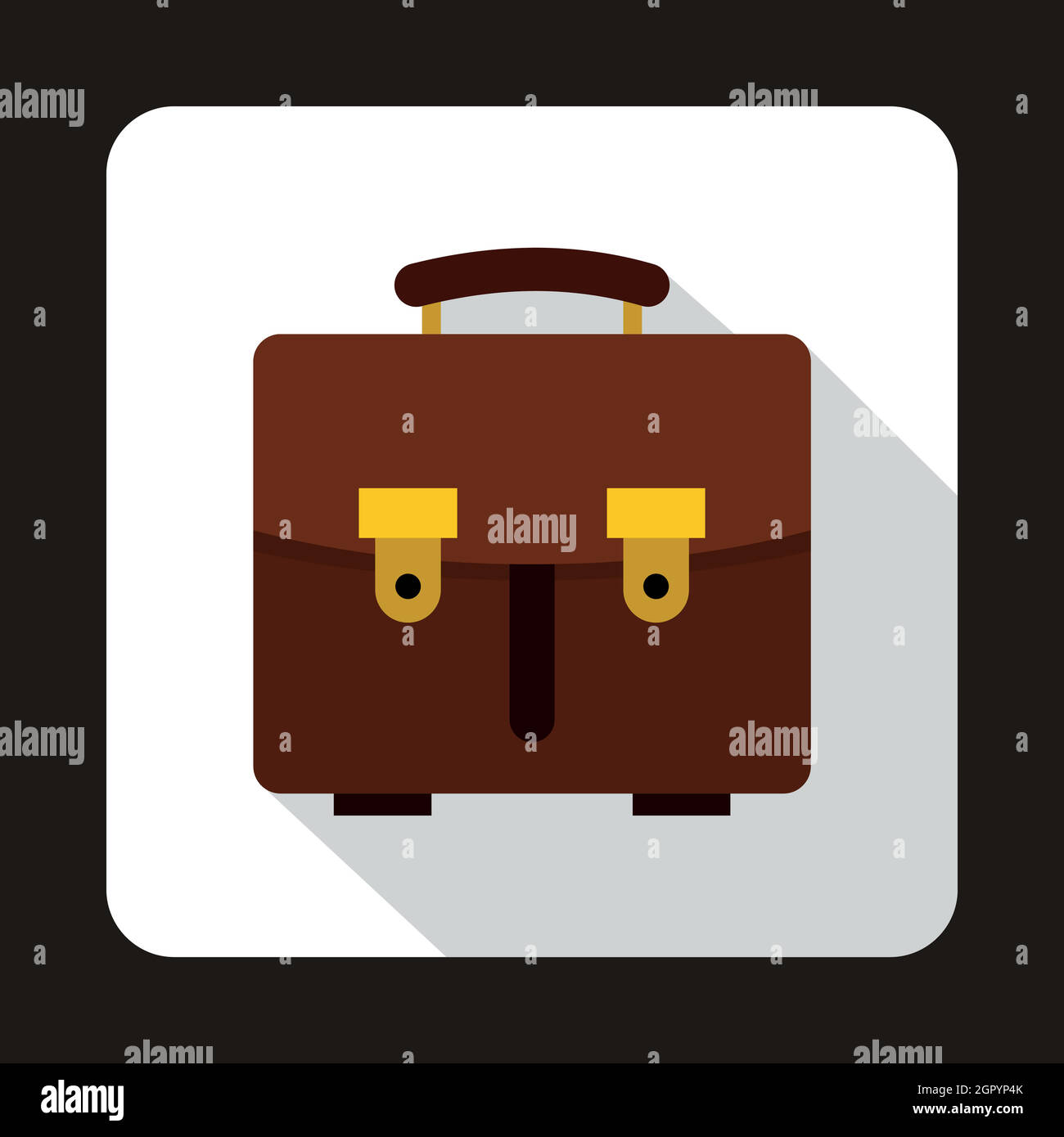 Brown leather briefcase icon, flat style Stock Vector Image & Art - Alamy