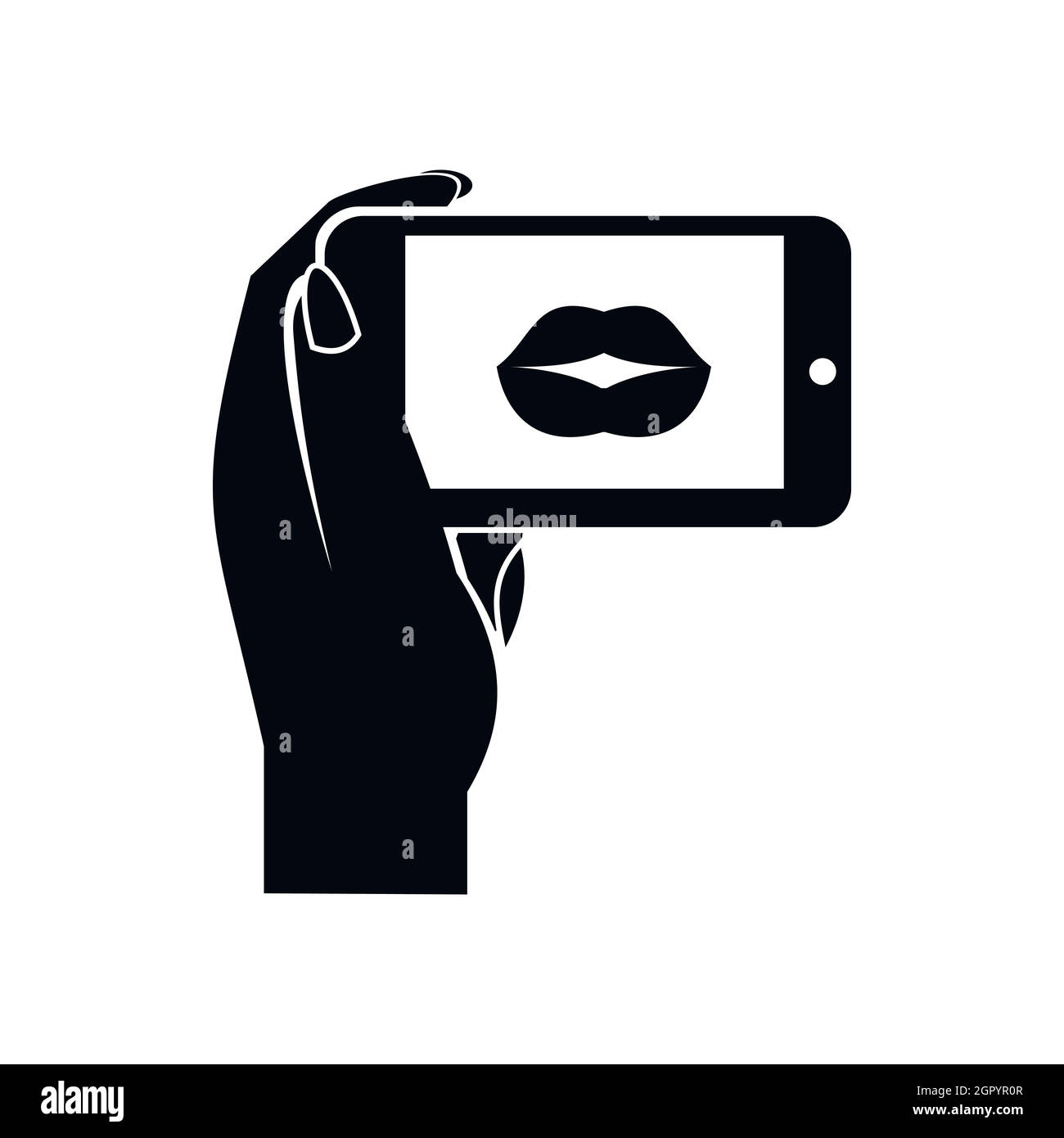 Female Hand Holding Smartphone Stock Vector Image And Art Alamy