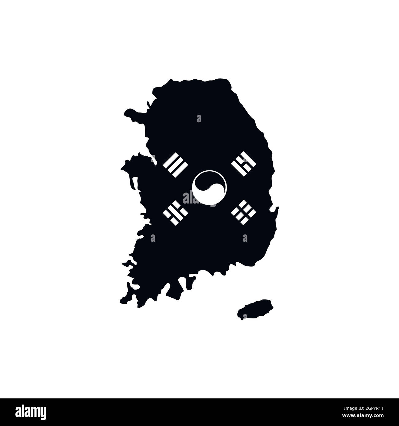 South korea map flag hi-res stock photography and images - Alamy