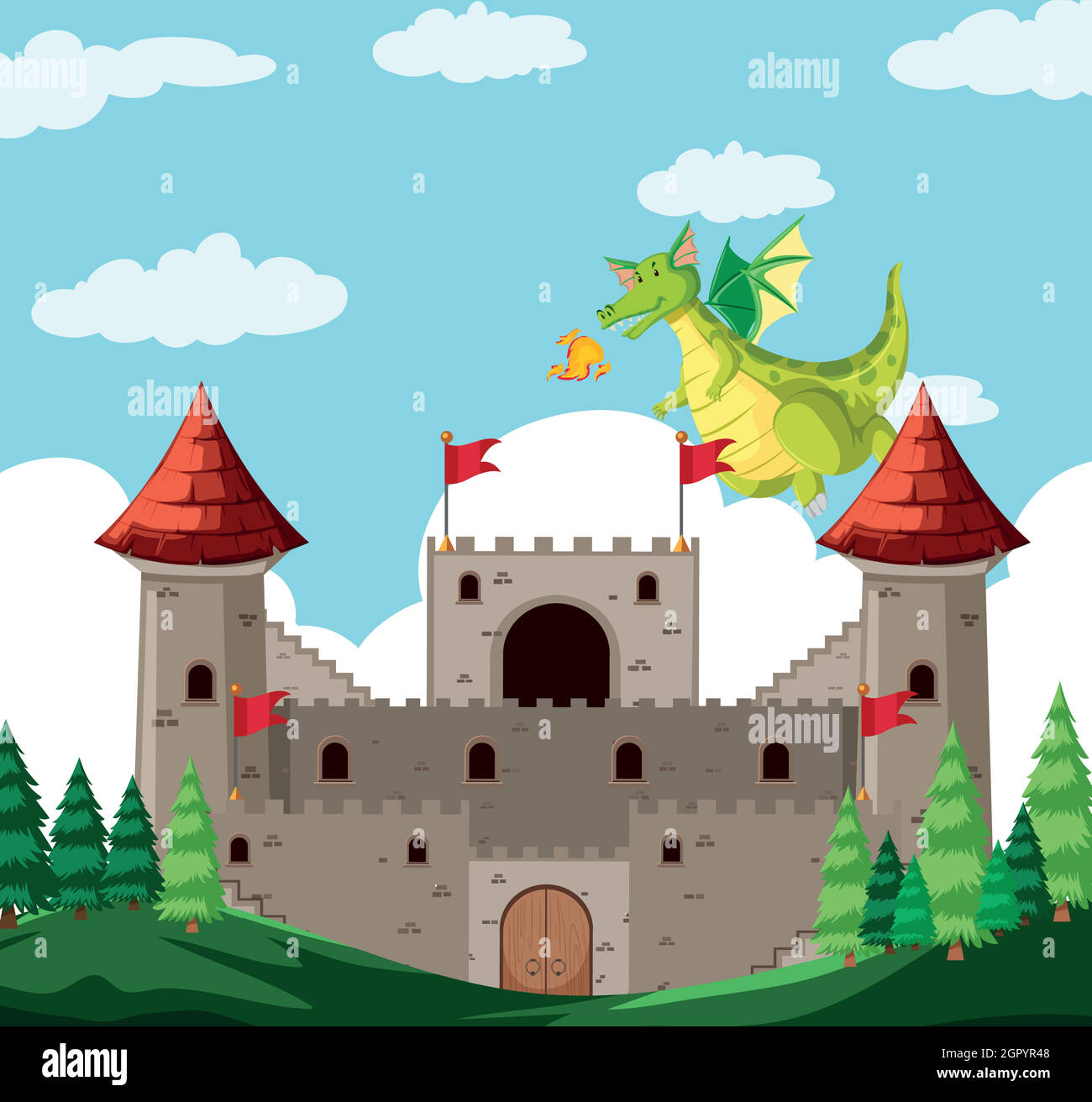 Fairytale dragon knight magic hi-res stock photography and images - Alamy